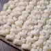 Beige White Chunky Looped Wool Rug Scandinavian Hand Made Fluffy Soft ...