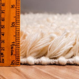 Natural Ivory Shaggy Wool Rug - Premium New Zealand Wool Scandinavian ...