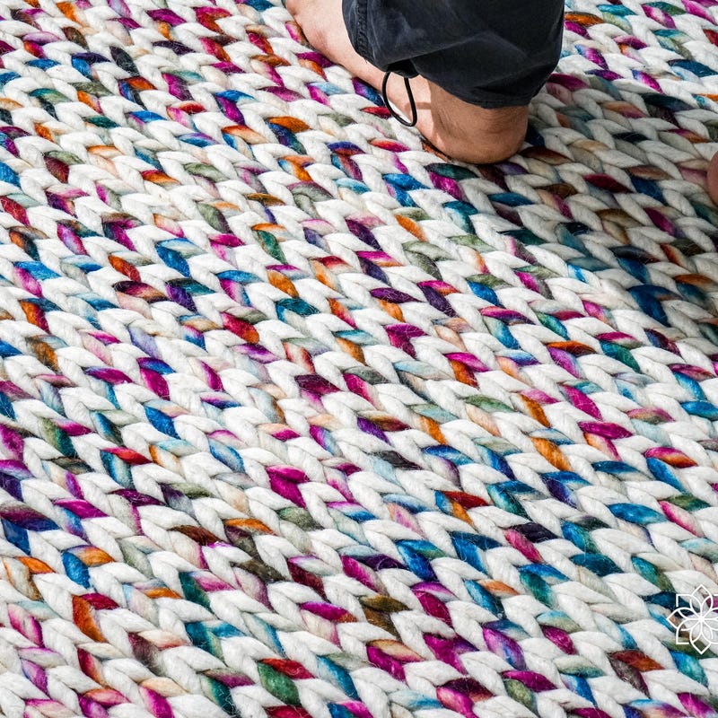 Colorful Braided Rug - Etsy