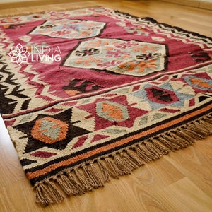 Red Southwestern Rug, Southwest Rug, Southwestern Rug, Native American ...