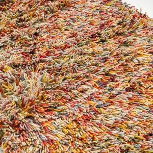 Rainbow Felted Custom Shag Rug, Premium Wool, Multi Coloured, Funky ...
