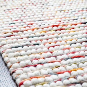 Multi Blend Custom Made Chunky Looped Wool Rug, Soft, Colourful Funky ...