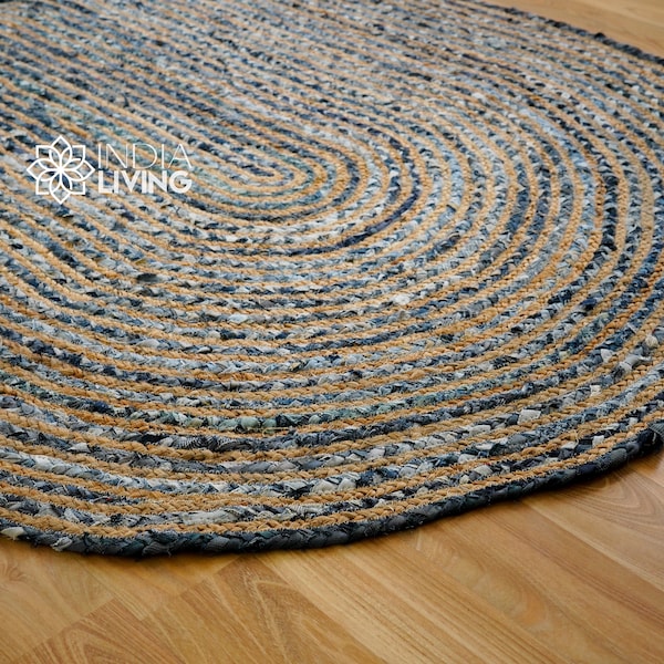 Denim Braided Rug - Etsy