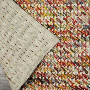 Multi Blend Hand Knitted Chunky Looped Wool Rug, Premium Wool ...
