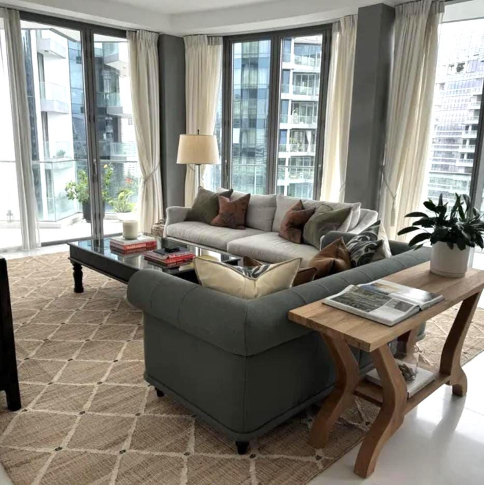 Abstract Geometric Flat Weave Natural Jute Area Rug, Contemporary Boho ...
