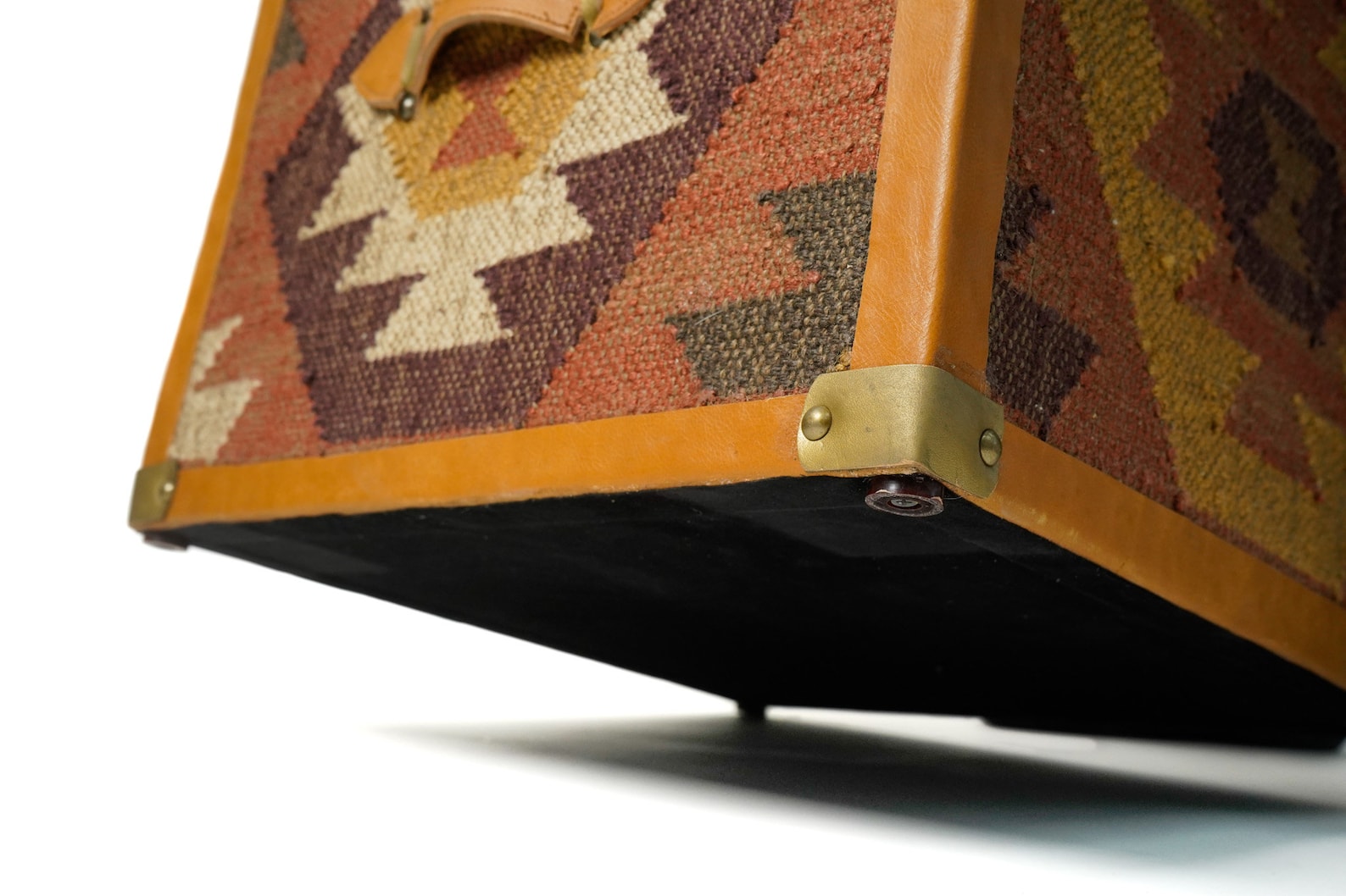 Navajo Kilim Storage Trunk Box With Lid, Treasure Chest Box, Rustic ...
