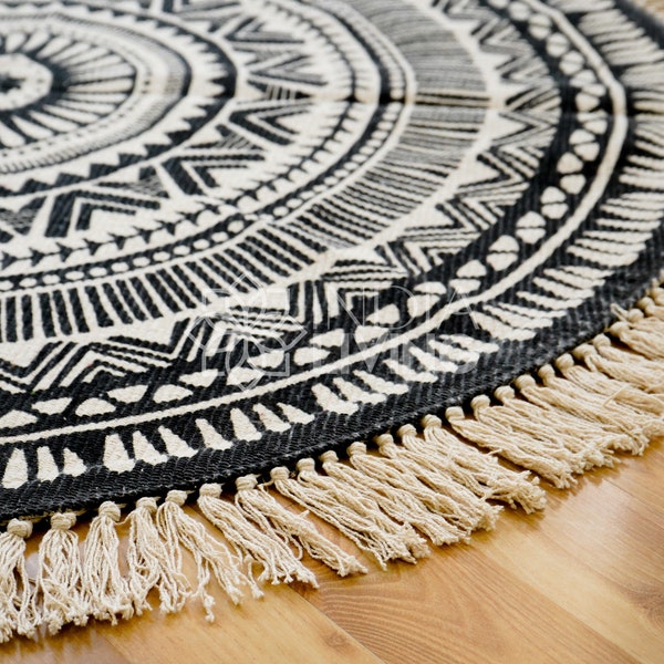Round Boho Rug - Etsy