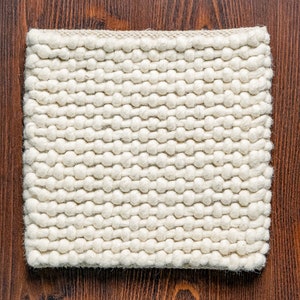 Ivory Magic Loop Chunky Wool Rug - Hand Woven Modern Scandinavian Style ...