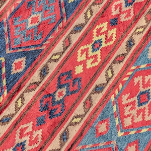 Red Afghan Style Handwoven Indoor Outdoor Nomad Decor Flatweave Kilim ...