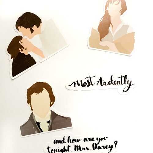 Jane Austen Sticker Mr Darcy Vinyl Sticker Pride and - Etsy