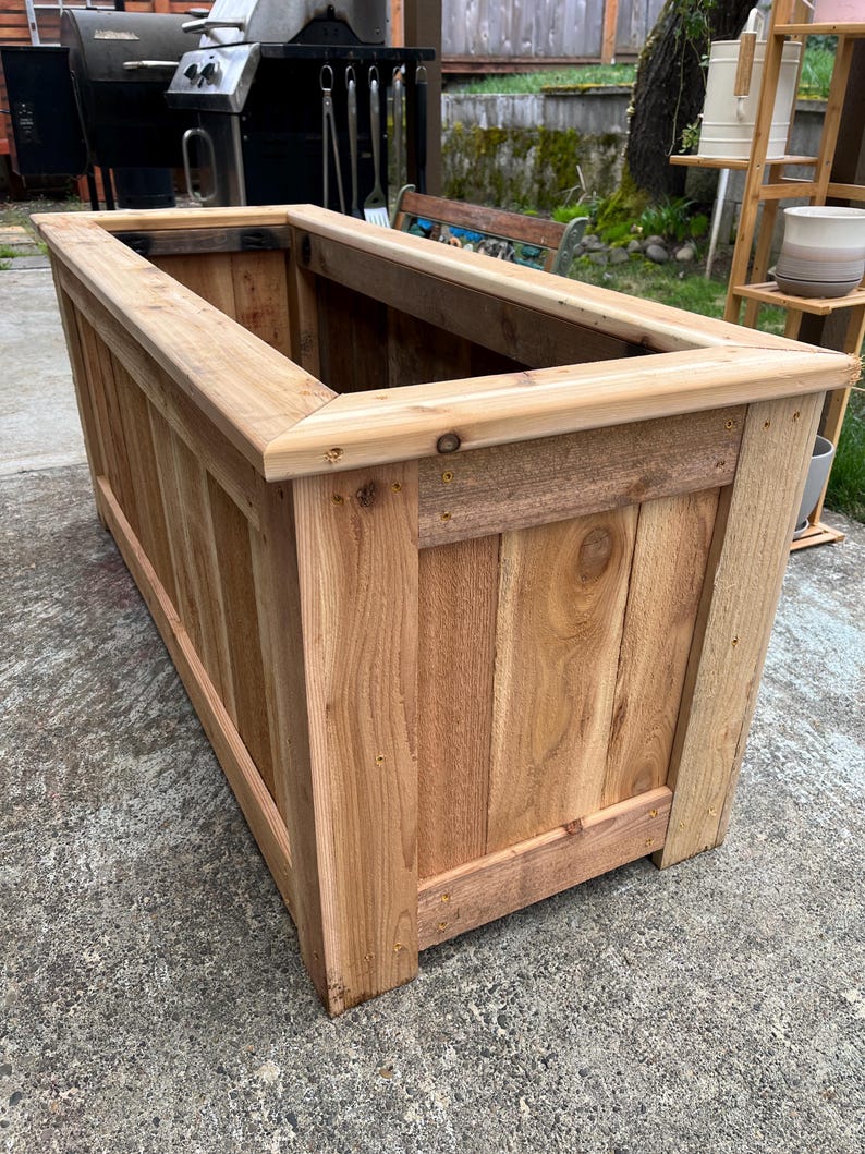 Large Handmade Cedar Planter Box - LOCAL DELIVERY ONLY - Etsy