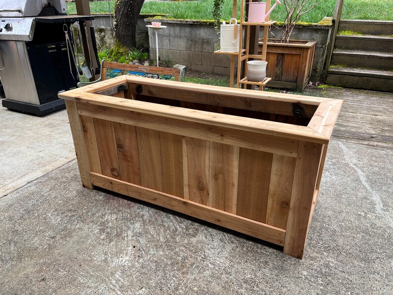 Large Handmade Cedar Planter Box - LOCAL DELIVERY ONLY - Etsy