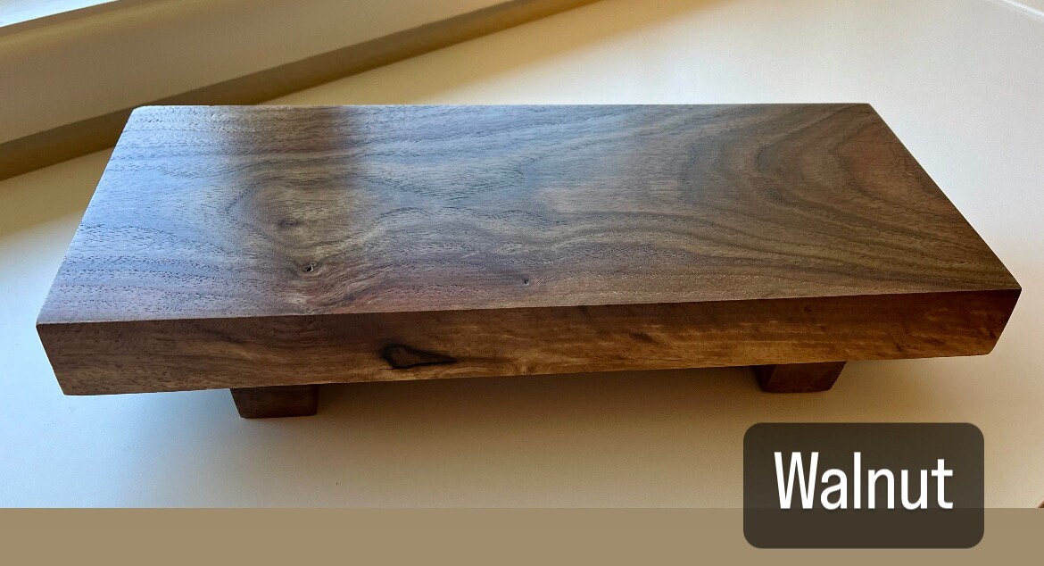 Pedestal Tray - Kitchen Counter Tray - Bathroom Vanity Tray - Wooden ...