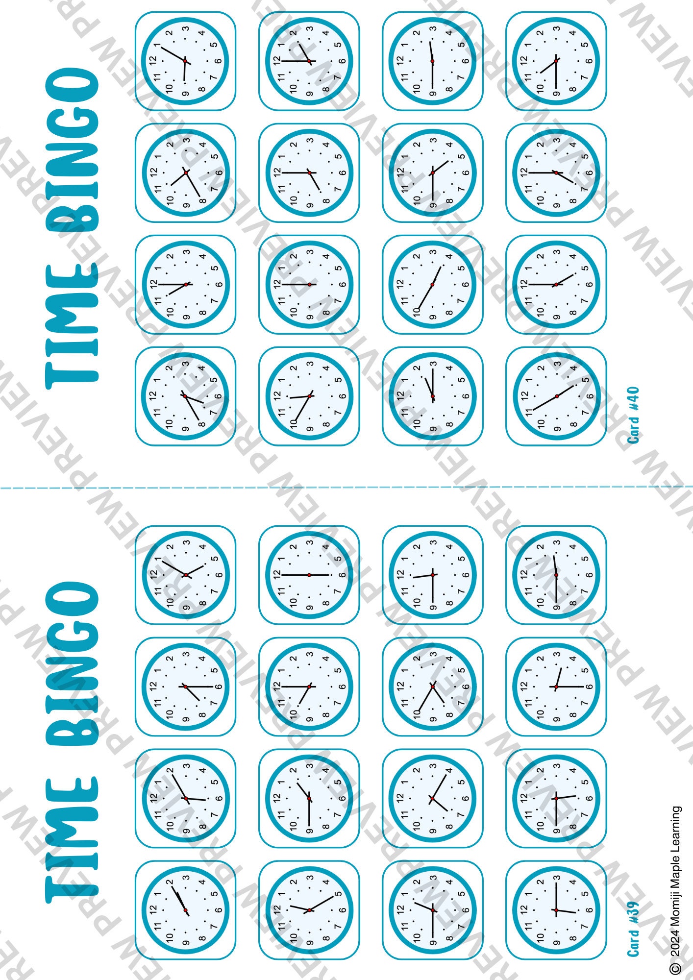 Telling Time Worksheet Bundle Hour Half Hour Quarter Hour Five Minutes ...