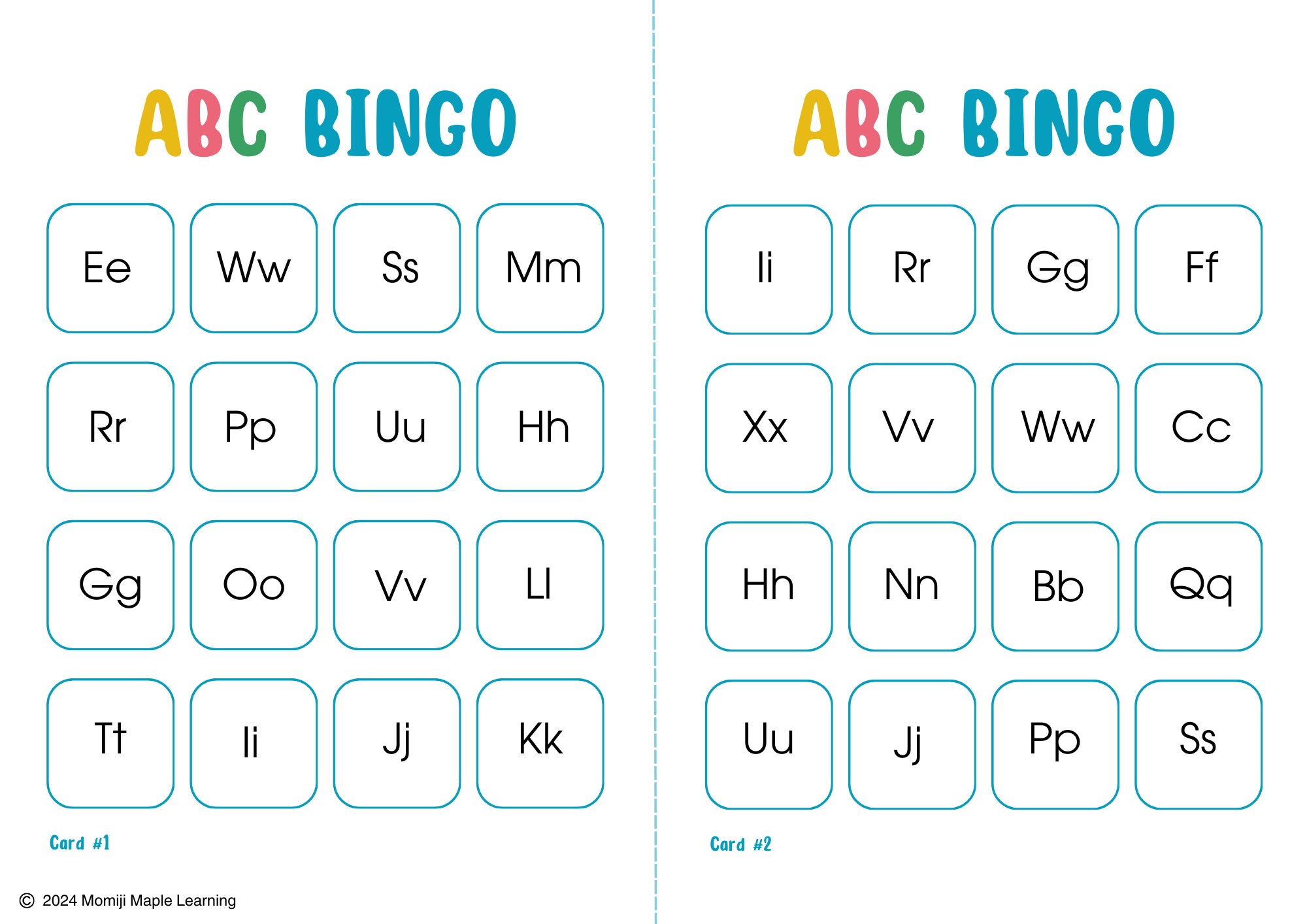 Alphabet Cards Phonics Game ABC Poster Alphabet Bingo ABC Book Memory ...