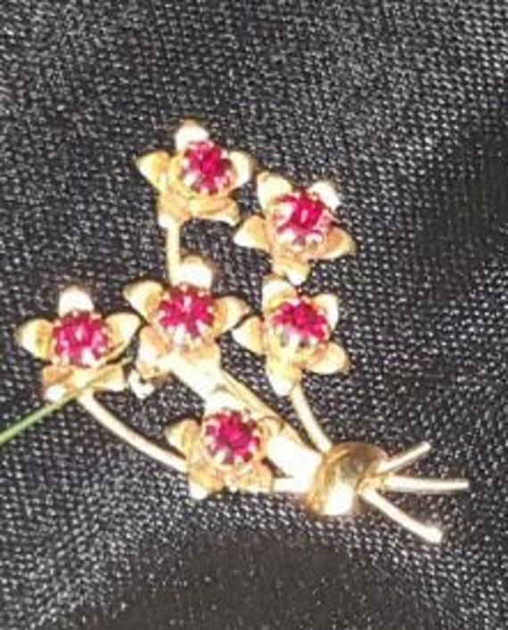 Vintage flower bouquet pin - Gem