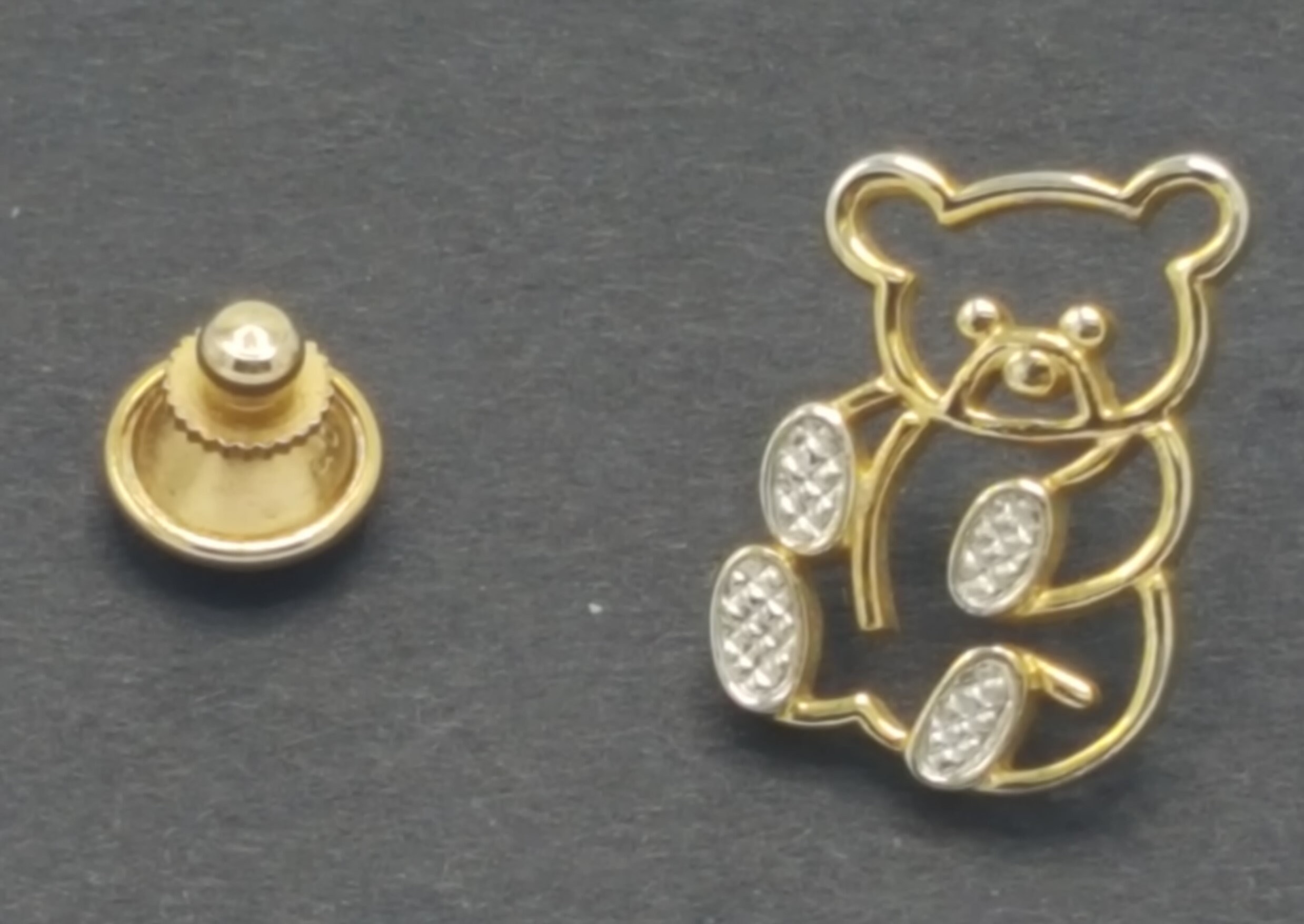 Vintage Gold Teddy Bear Pin - Etsy