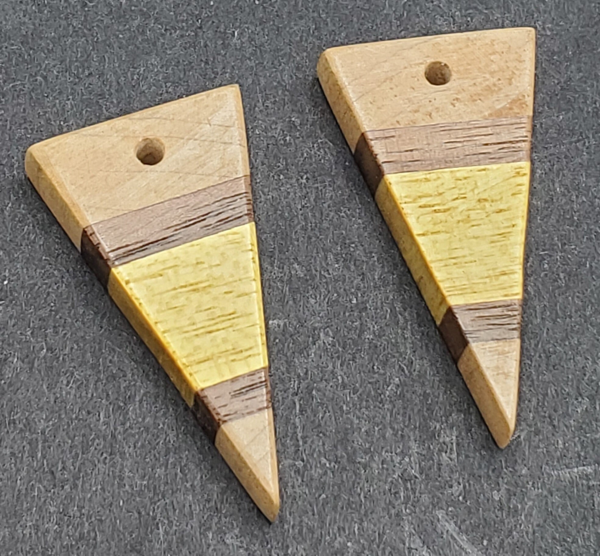 Multi-wood Triangles - Etsy