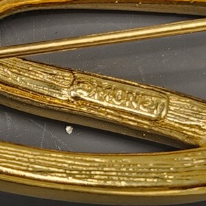 Vintage Gold Monet Pin - Etsy