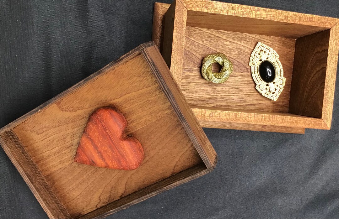 Saple Wenge Padua Heart Box - Etsy
