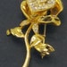 Vintage Gold & Rhinestone Rose Brooch - Etsy