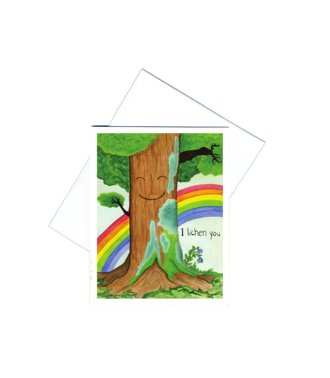 Rainbow 'I Lichen You" Greeting Card - Etsy