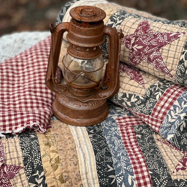 Primitive Quilt - Etsy