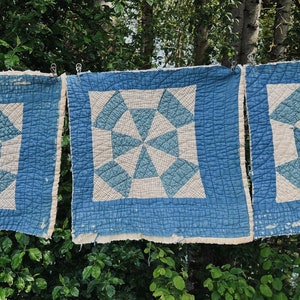 Primitive Indigo Blue Quilt Piece, Patchwork Quilt Piece, Old Quilt ...