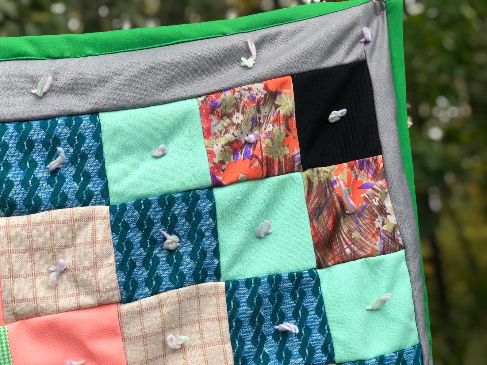 Vintage Green Patchwork Quilt Warm Quilt Polyester Quilt - Etsy