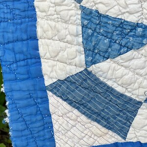 Primitive Indigo Blue Quilt Piece, Patchwork Quilt Piece, Old Quilt ...
