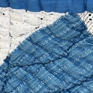Primitive Indigo Blue Quilt Piece, Patchwork Quilt Piece, Old Quilt ...