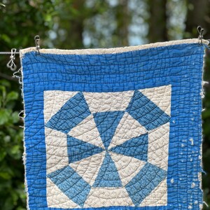 Primitive Indigo Blue Quilt Piece, Patchwork Quilt Piece, Old Quilt ...