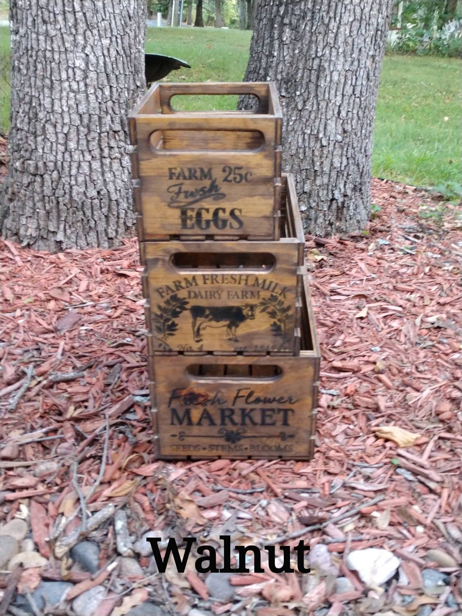 Nesting Crates set of 3 - Etsy