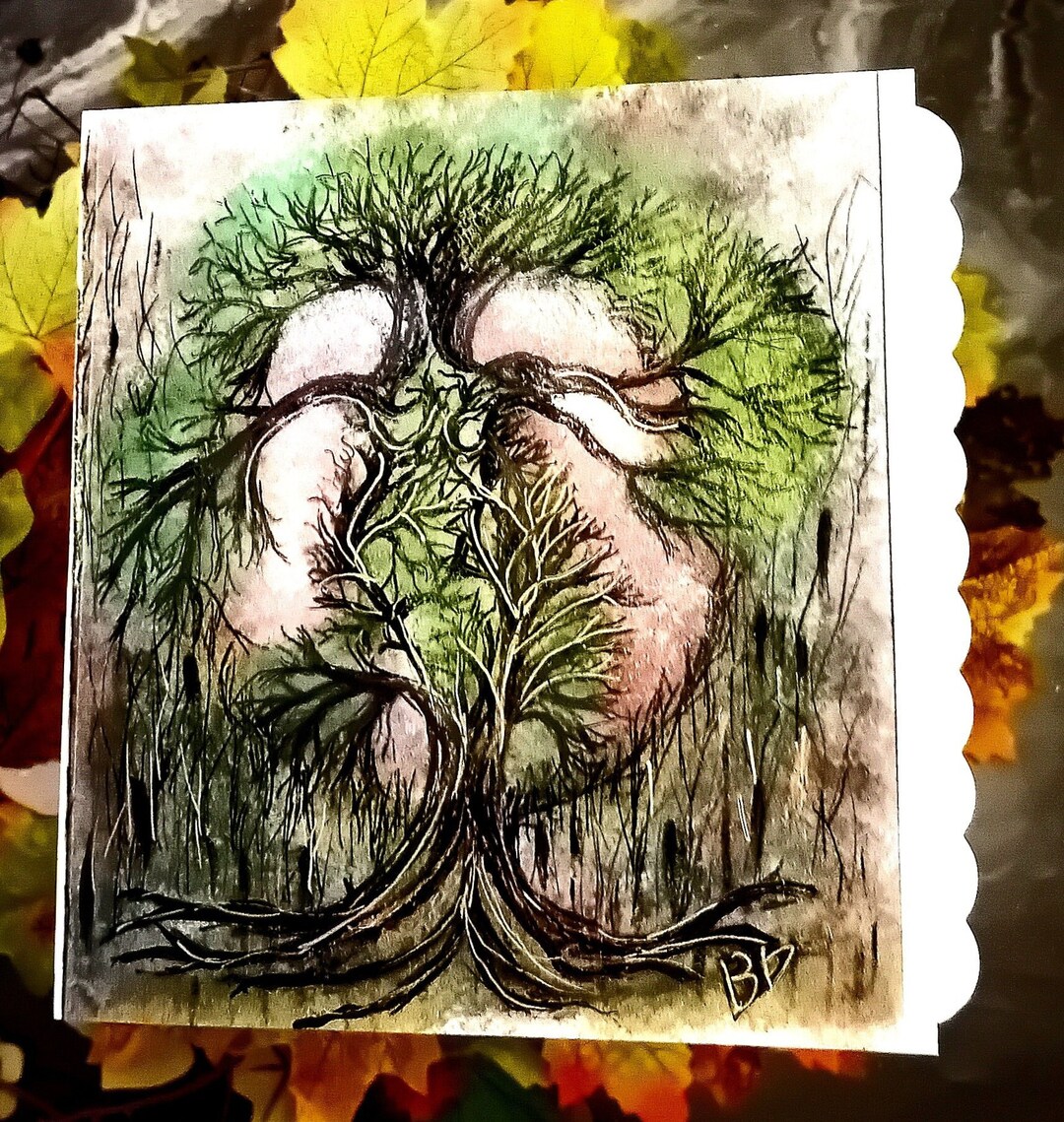 Magical Forest Spirit Wiccan Card Hand Painted Artwork - Etsy