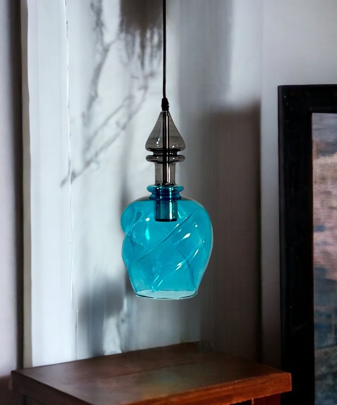Hand Blown Glass Pendant Light - Blown Glass Pendant Light - Kitchen ...