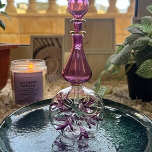 Double Glass Layer Violet Perfume Bottle in 14 K Gold | Fragrance ...