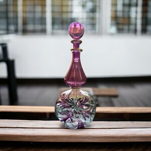Double Glass Layer Violet Perfume Bottle in 14 K Gold | Fragrance ...