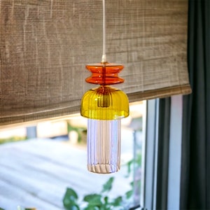 Blown Glass Pendant Light - Kitchen Island Ceiling Light - Pendant ...