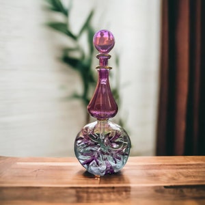 Double Glass Layer Violet Perfume Bottle in 14 K Gold | Fragrance ...