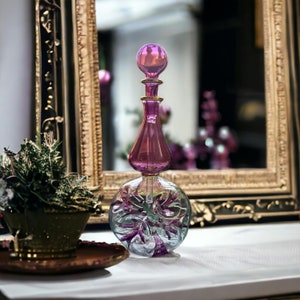 Double Glass Layer Violet Perfume Bottle in 14 K Gold | Fragrance ...