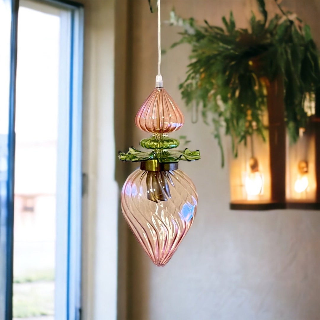 Blown Glass Light Pendant for Kitchen Decor - Glass Blown Pendant ...