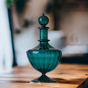 Perfume Decanter Bottle Fragrance - Handmade Blown Glass Perfume Bottle ...