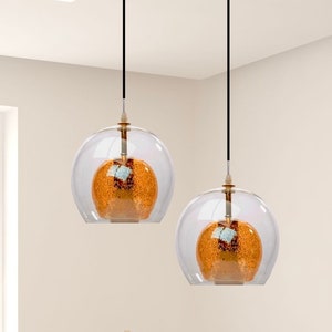 Pendant Lights Modern Fall Decor, Blown Glass Pendant, Pendant Light ...