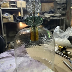 Hand Blown Glass Pendant Light - Kitchen Island Ceiling Light - Blown ...