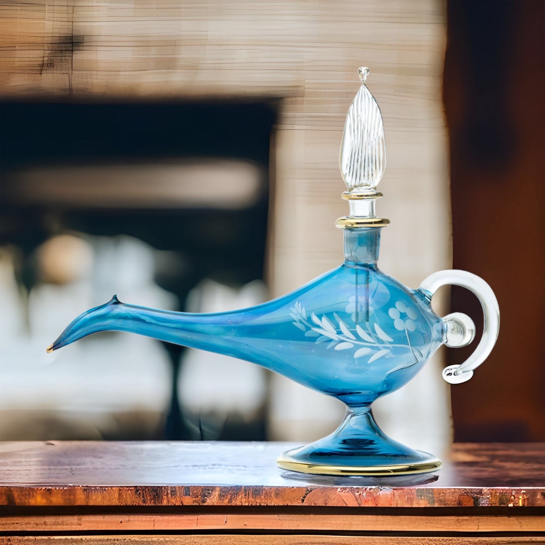 Aladdin Lamp Antique Perfume Bottle for Essential Oils , Vintage ...
