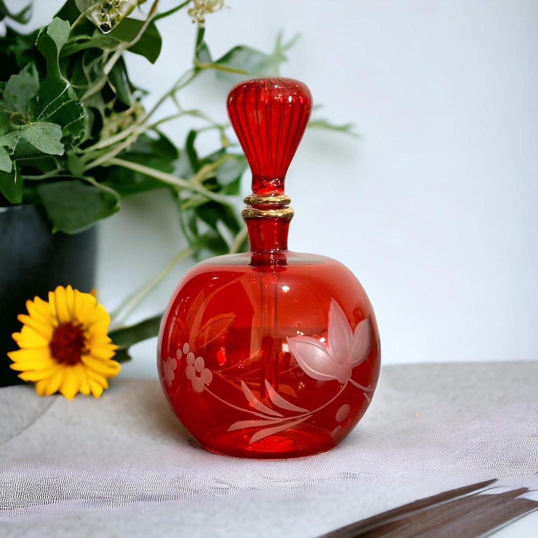 Red Phoenix Perfume Bottle in 14 K Gold | Fragrance Bottle | Refillable ...