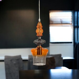 Blown Glass Pendant Light - Kitchen Island Ceiling Light - Pendant ...