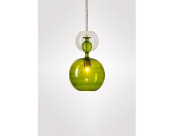 Blown Glass Pendant Light - Etsy