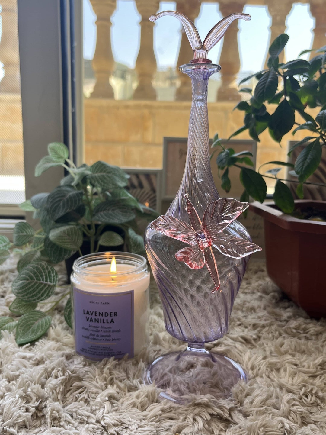 Violet Perfume Bottles, Empty Fragrance Bottle With Stopper, Unique ...