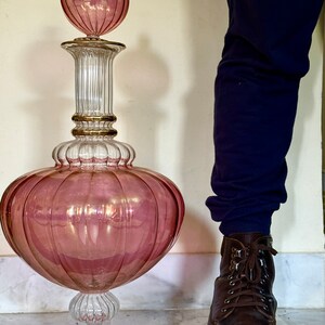 Giant Decanter Art Glass With Giant Stopper - Large Decanter - Custom ...